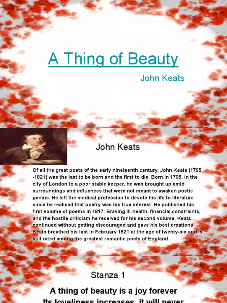 A Thing of Beauty | PDF | John Keats