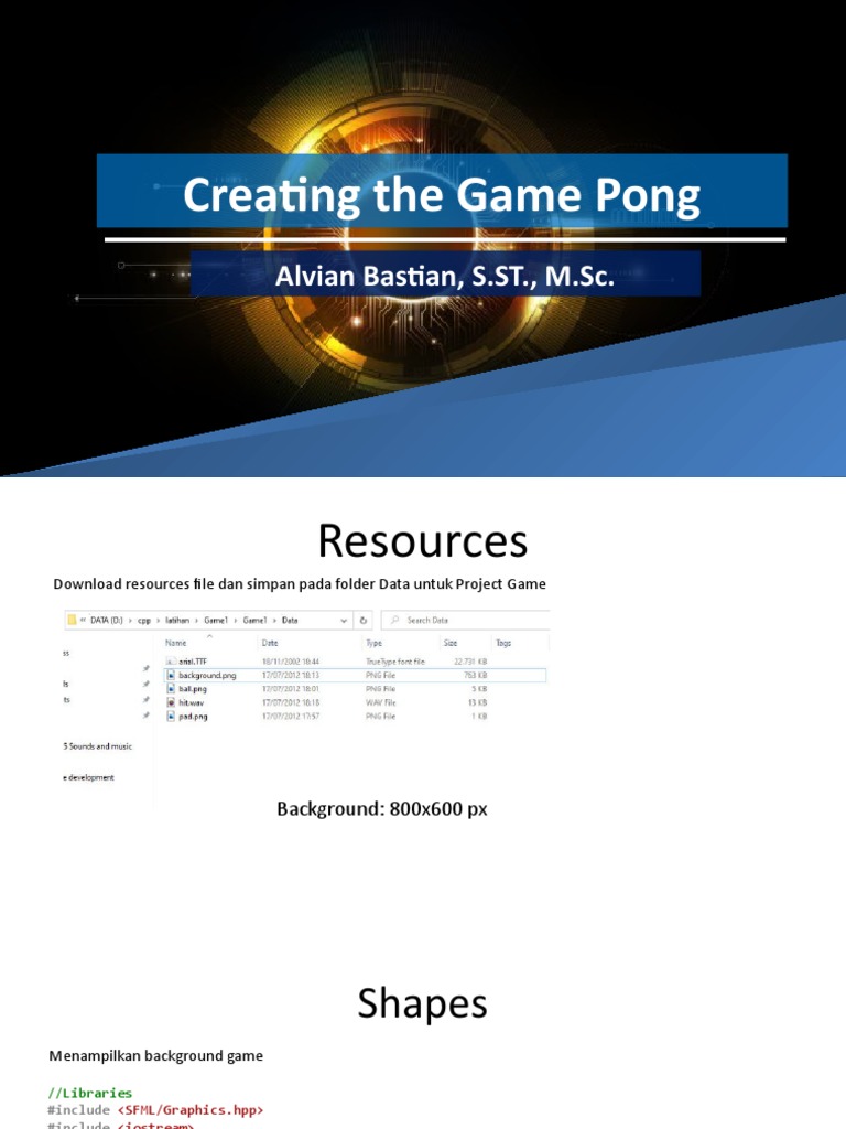 Creating The Game Pong | Download Free PDF | Software Development | Computer Engineering