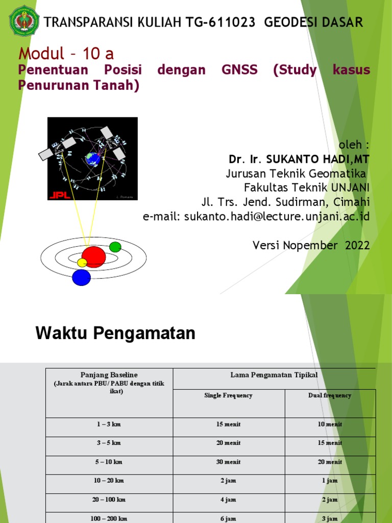 Penentuan Posisi GNSS: Modul Geodesi | PDF