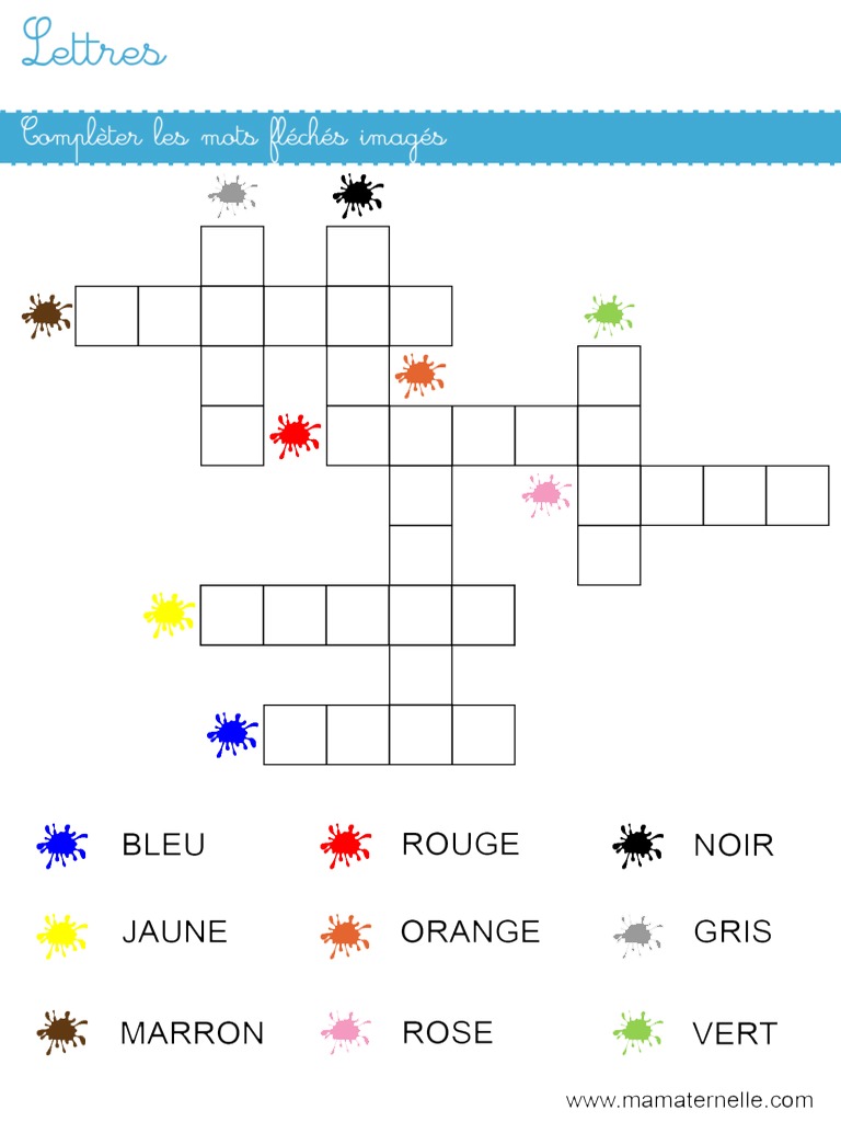 Grandesection Lettres Completer Les Mots Fleches Images Couleurs | PDF