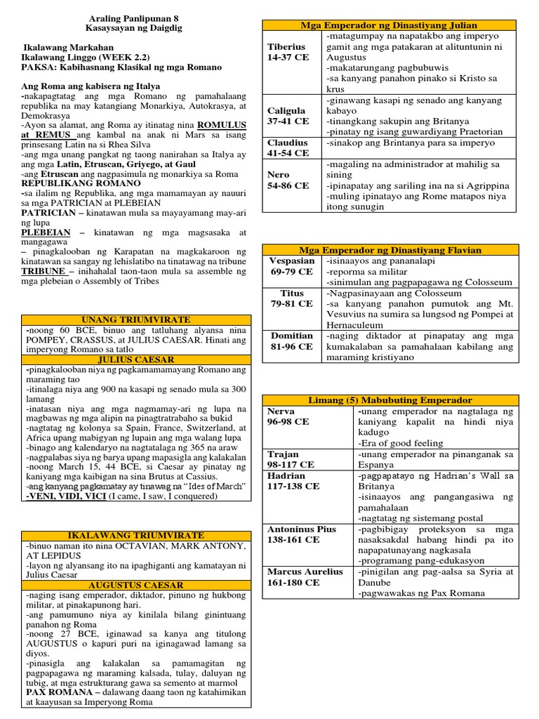 Ap Quarter 2 Week2.2 Notes | PDF