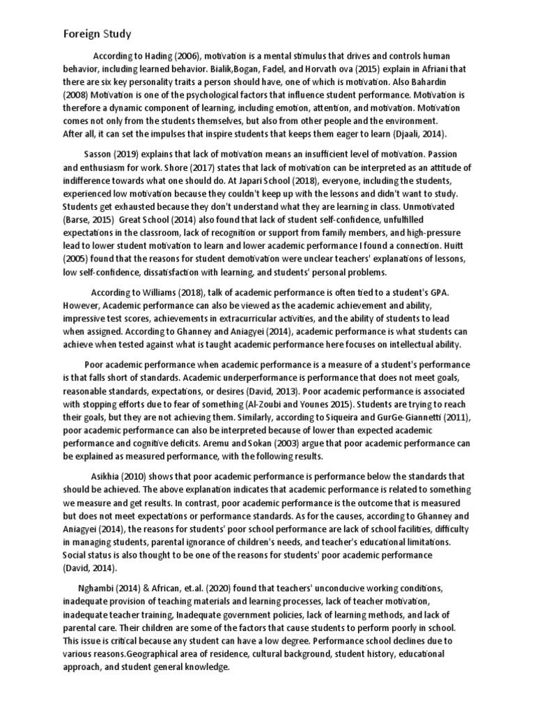 Foreign Study | PDF | Motivational | Motivation