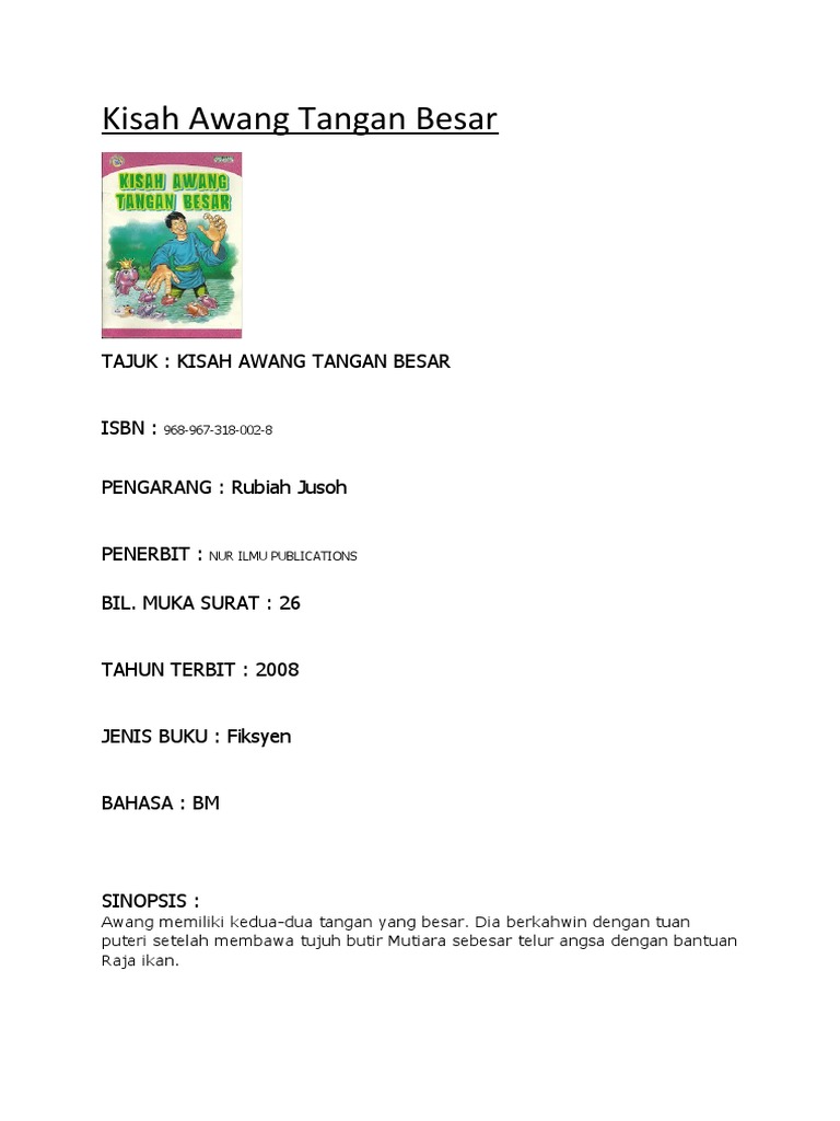 Kisah Awang Tangan Besar | PDF