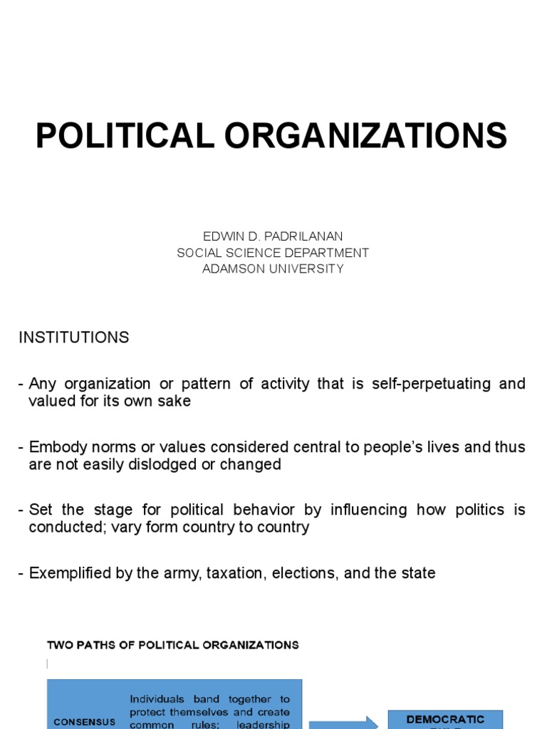 Political Organizations | PDF | State (Polity) | Europe
