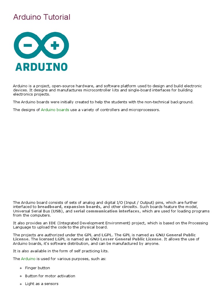Iot Unit02 L14 Extra Arduino Pdf Arduino Microcontroller 6501