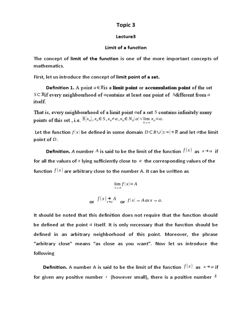 Calculus 1 Topic 3 | PDF | Function (Mathematics) | Mathematical Logic