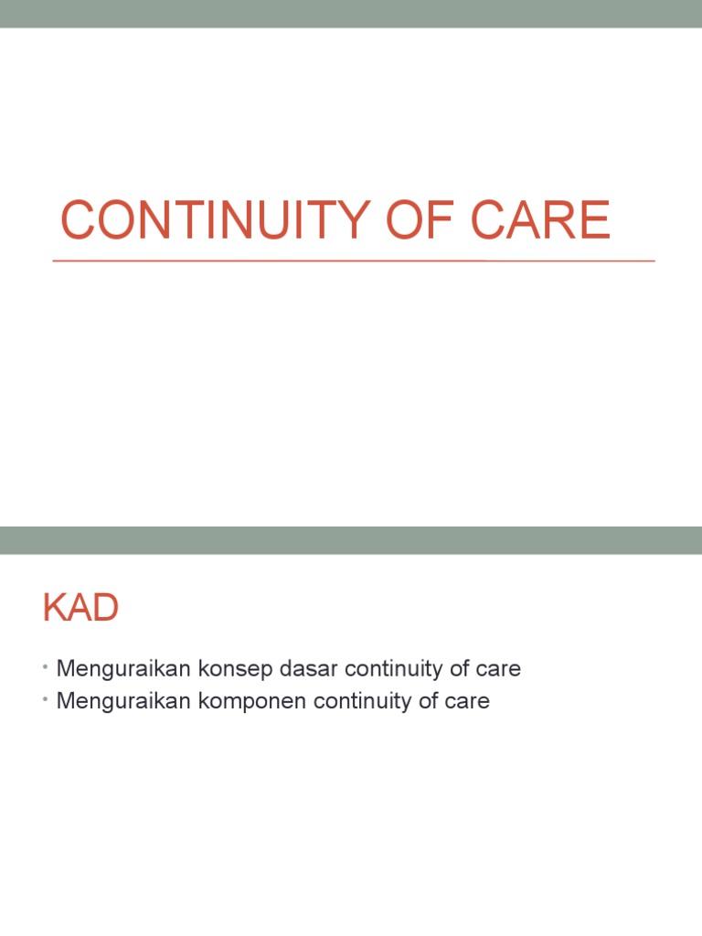 Continuity of Care | Download Free PDF | Experience | Patient