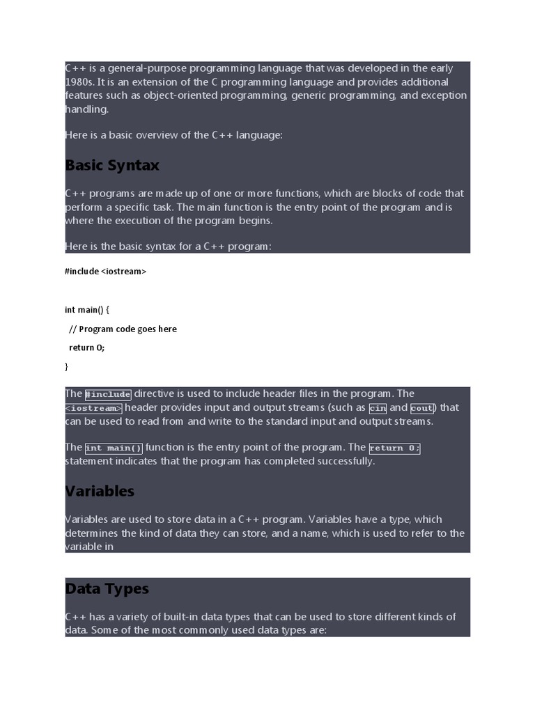 Basic Syntax: #Include | PDF