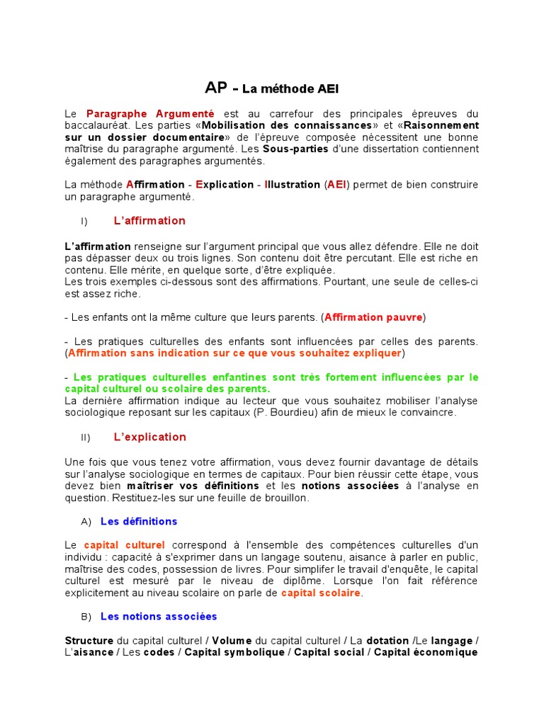 Méthode AEI | PDF | Capital (Économie) | Science