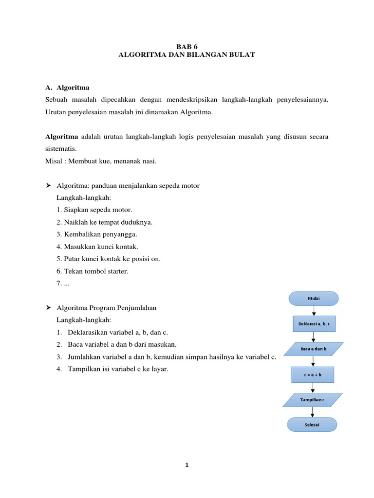 Bab 6. Algoritma Dan Bilangan Bulat | PDF | Sains & Matematika Bab 6. Algoritma Dan Bilangan Bulat | PDF | Sains & Matematika
