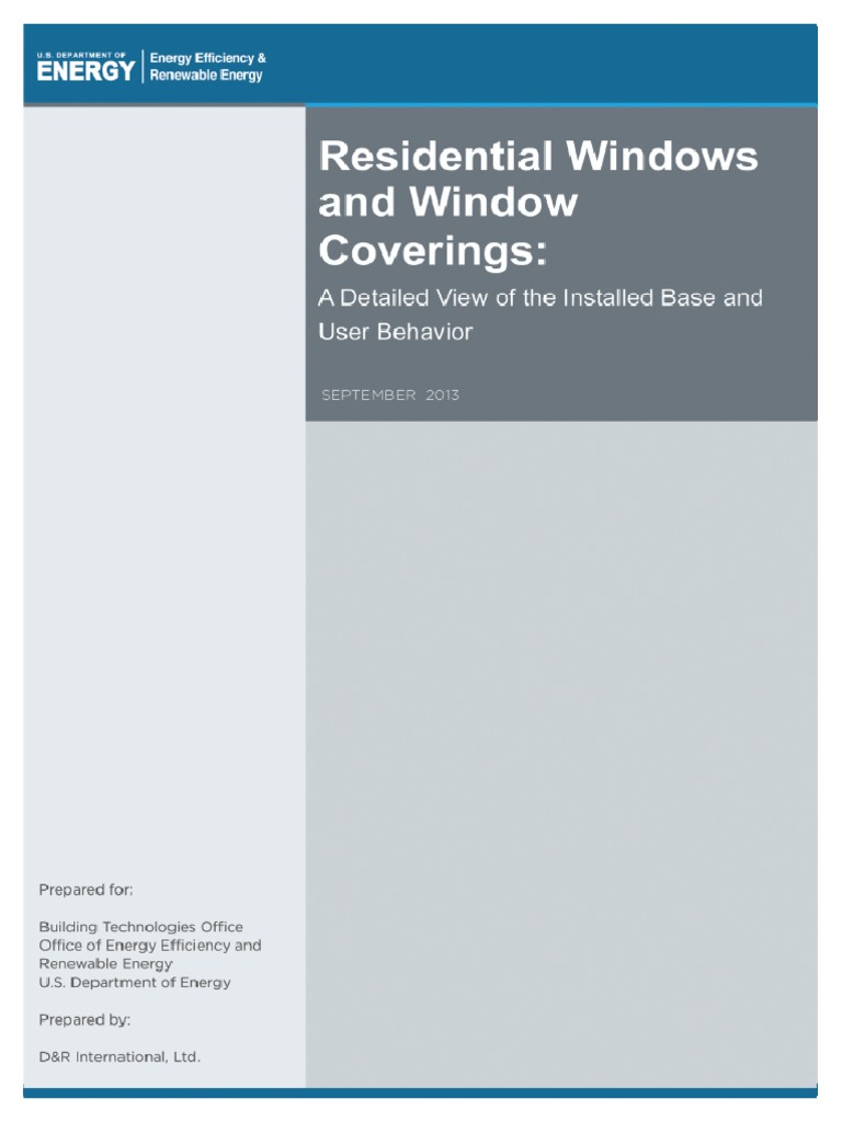 Residential Windows Coverings | PDF | Survey Methodology | Window