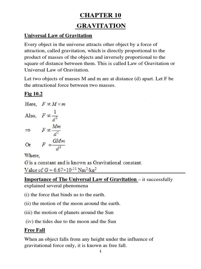 Gravitation Q and A | PDF | Weight | Mass