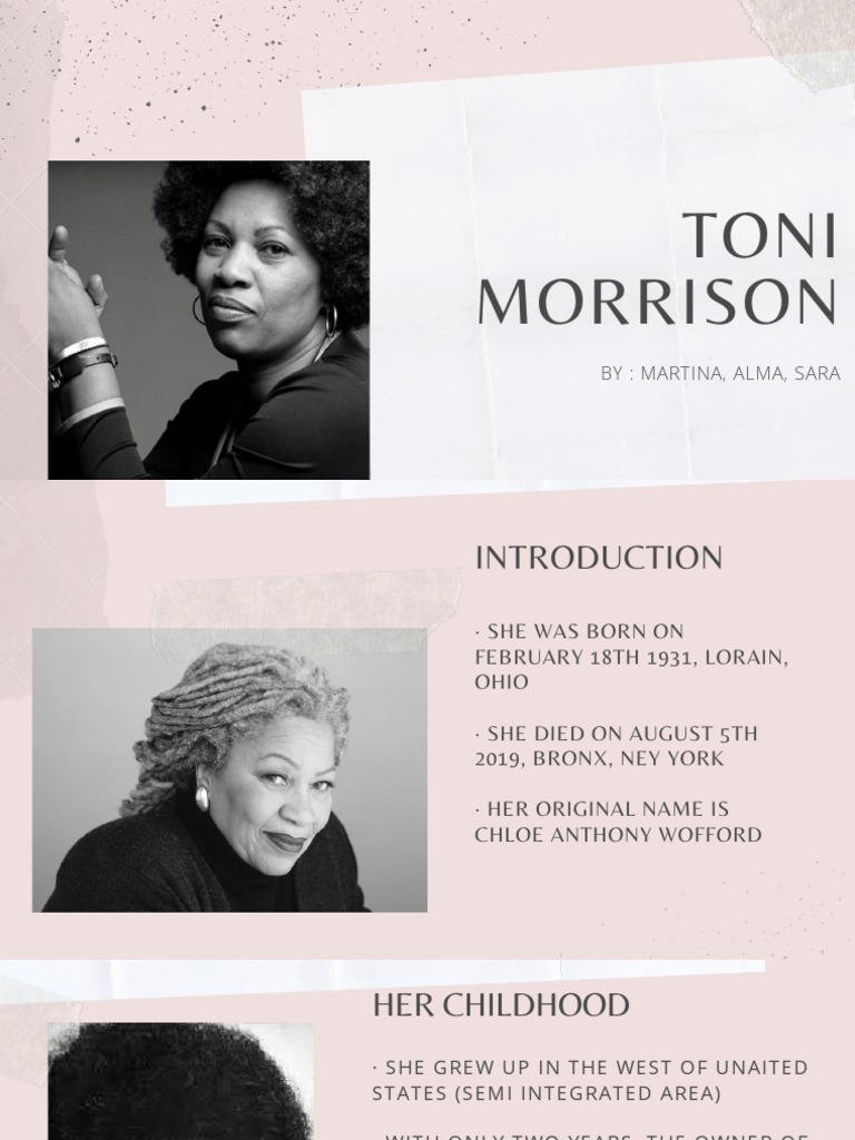 Toni Morrison | PDF | Mystery, Thriller & Crime Fiction