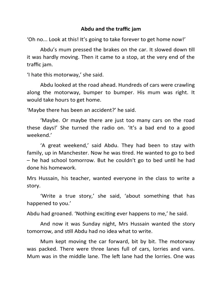 Abdu and The Traffic Jam | PDF