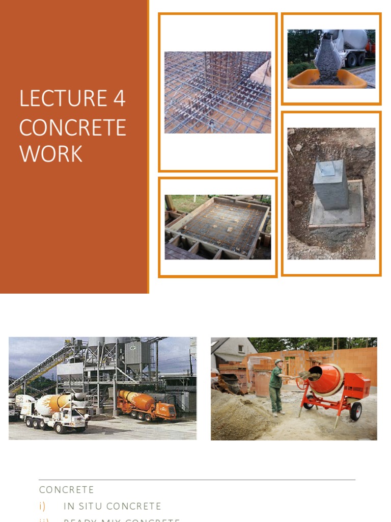 Lecture 4-Concrete Works | PDF | Concrete | Construction Aggregate