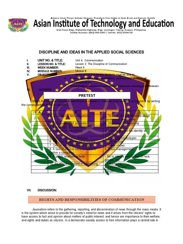Di Module W8 | Download Free PDF | Journalism | Freedom Of Speech