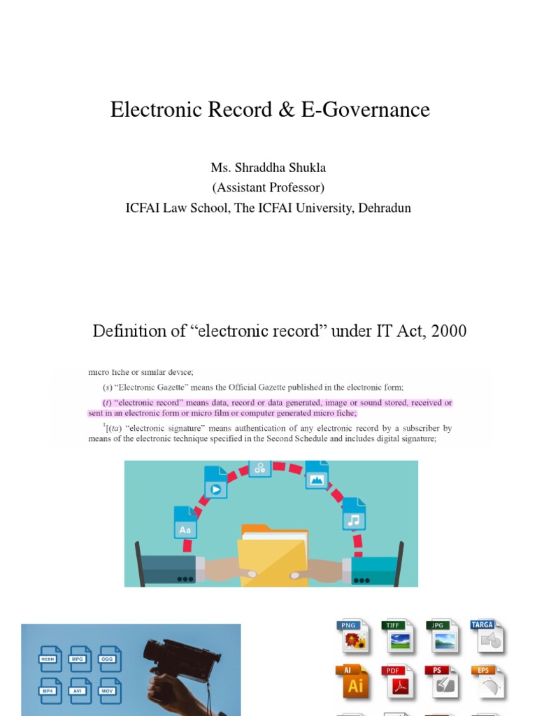 Electronic Record and E-Governance | PDF | Records Management | Information And Communications ...