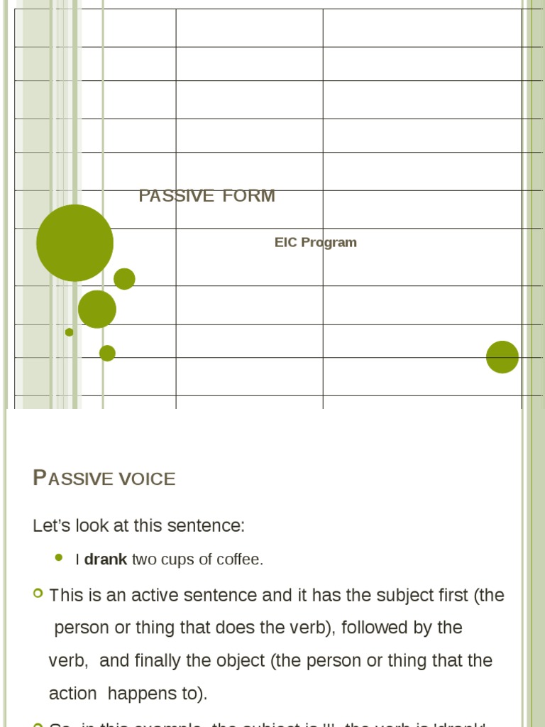 Passive Form | PDF | Verb | Linguistic Typology