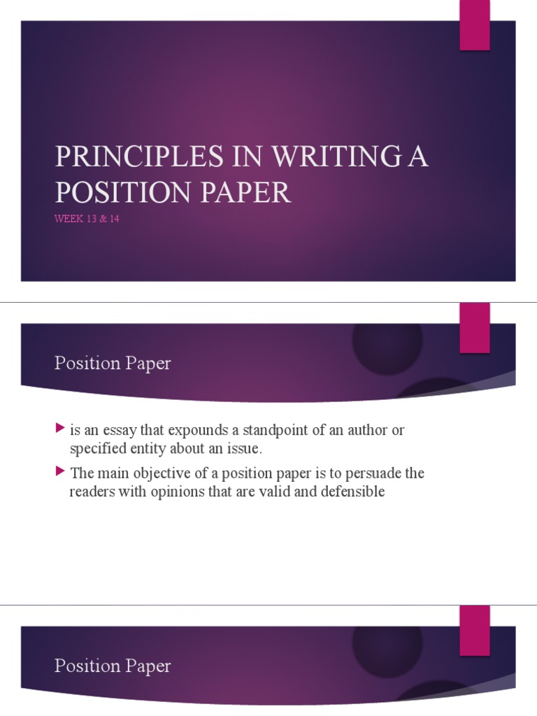 Principles in Writing A Position Paper | Download Free PDF | Argument ...