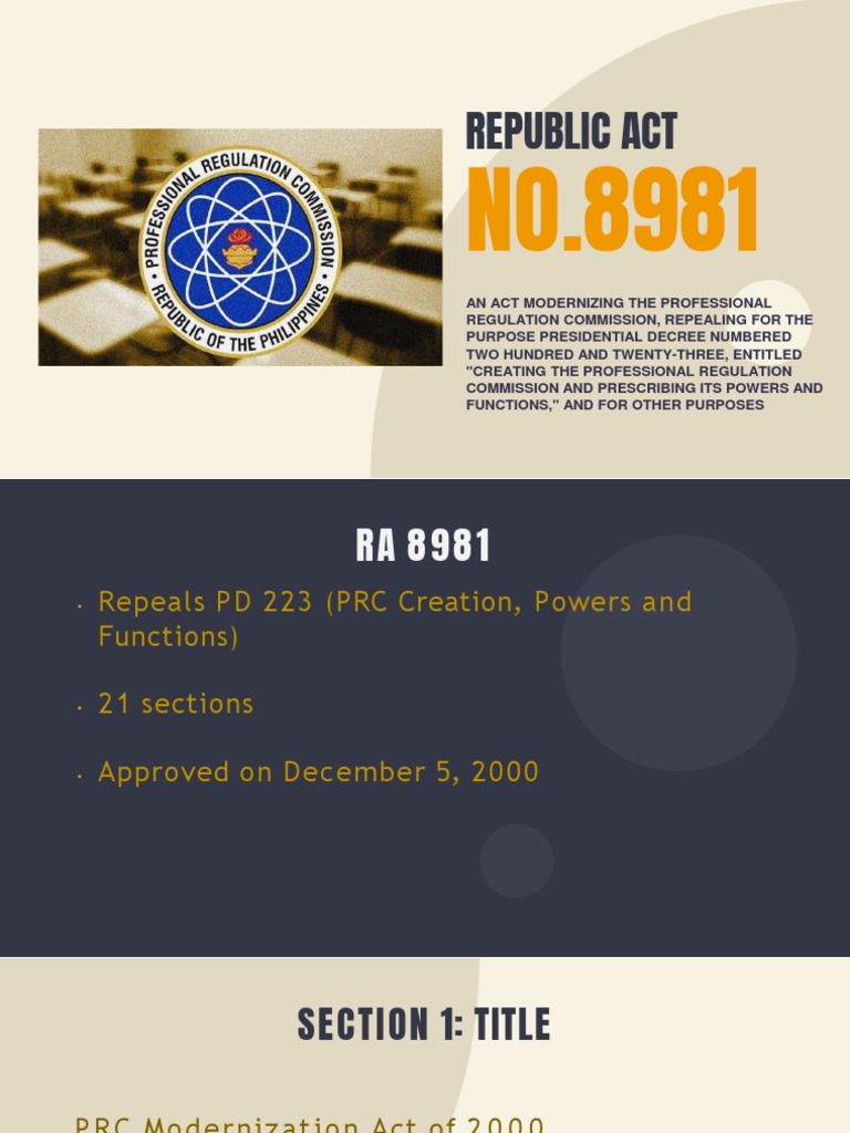 Ra. 8981 & 10912 | PDF | Professional Development | Licensure