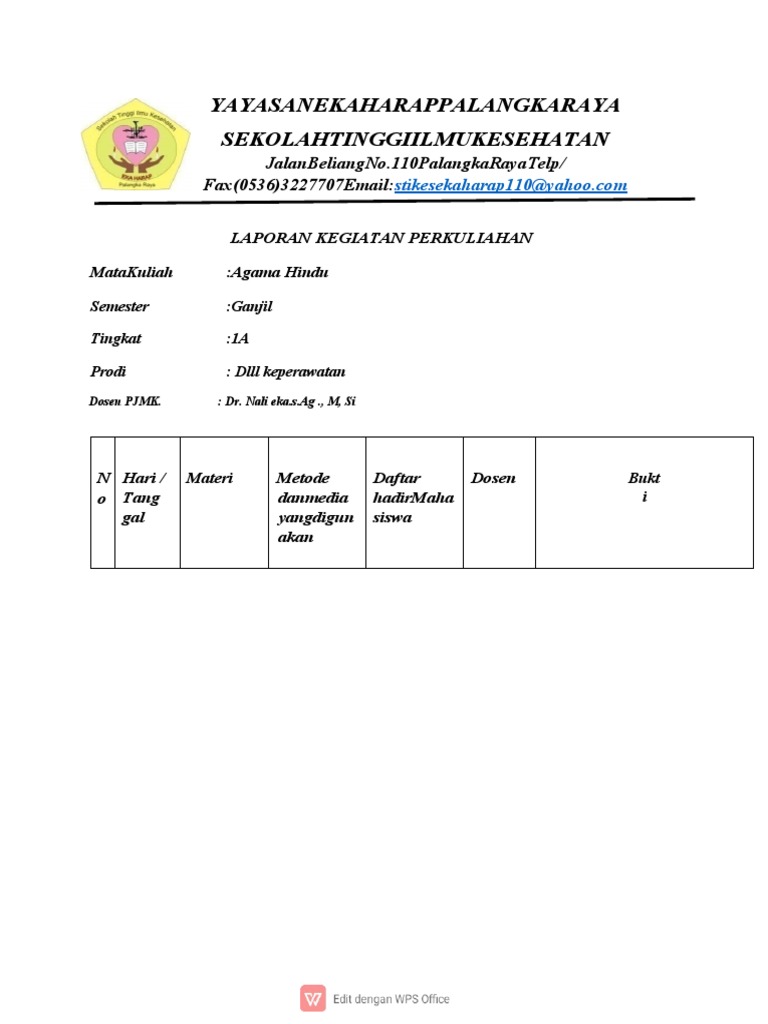 Laporan Perkuliahan Agama Hindu | PDF