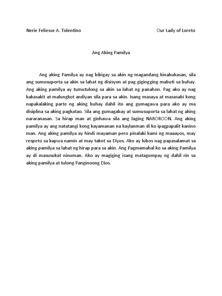 Ang Aking Pamilya | PDF