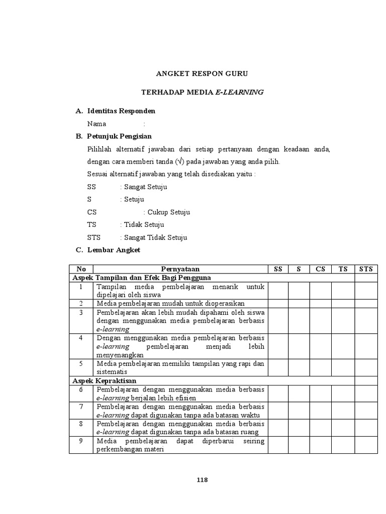 Angket Respon Guru | PDF | Karier & Perkembangan