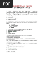 Criminal Law Book 2 Exam | PDF | Treason | Crime & Violence