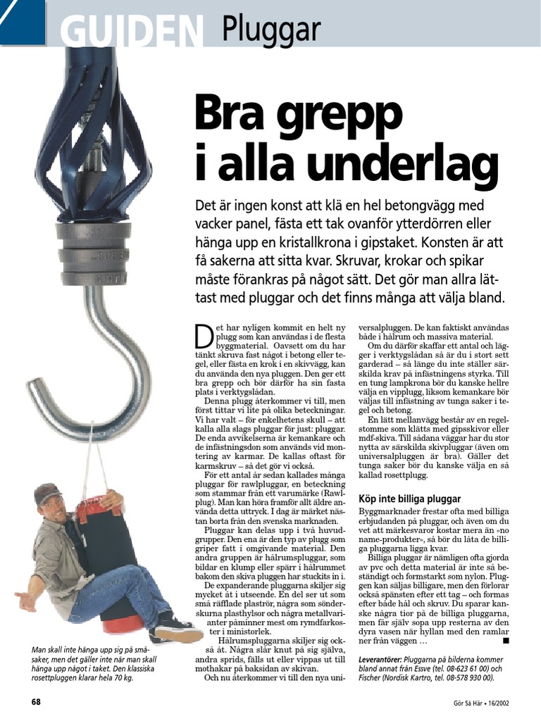 SV - GDS162002 - Plugs - HP Guiden Pluggar | PDF