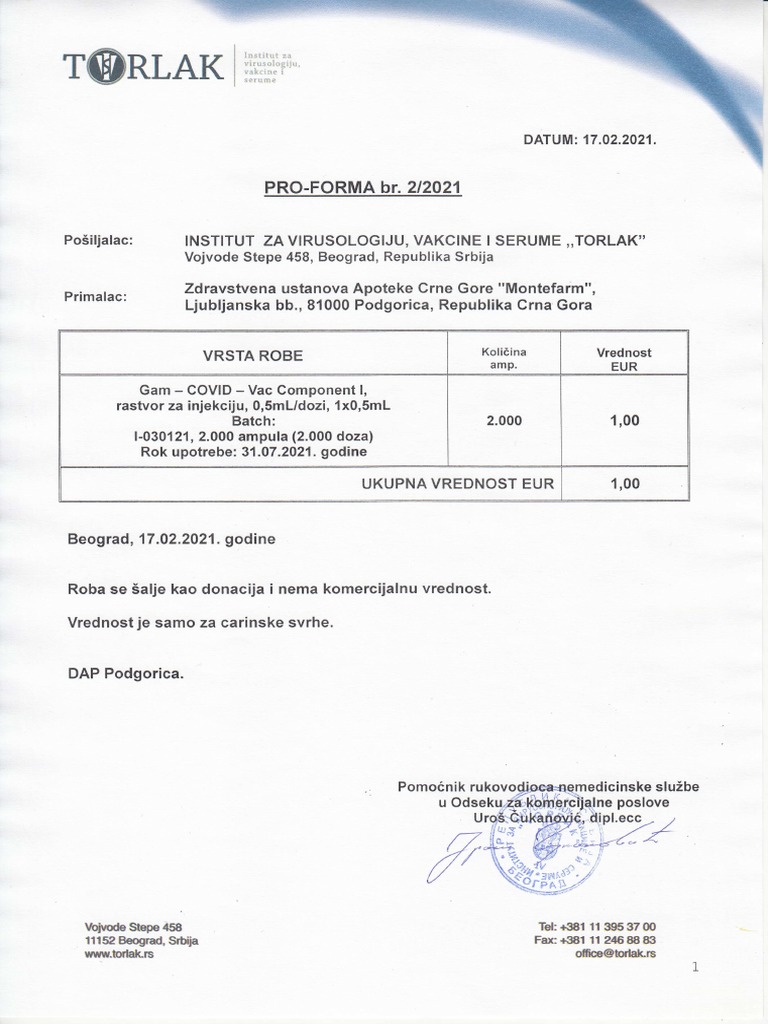 Proforma 02-2021 | PDF