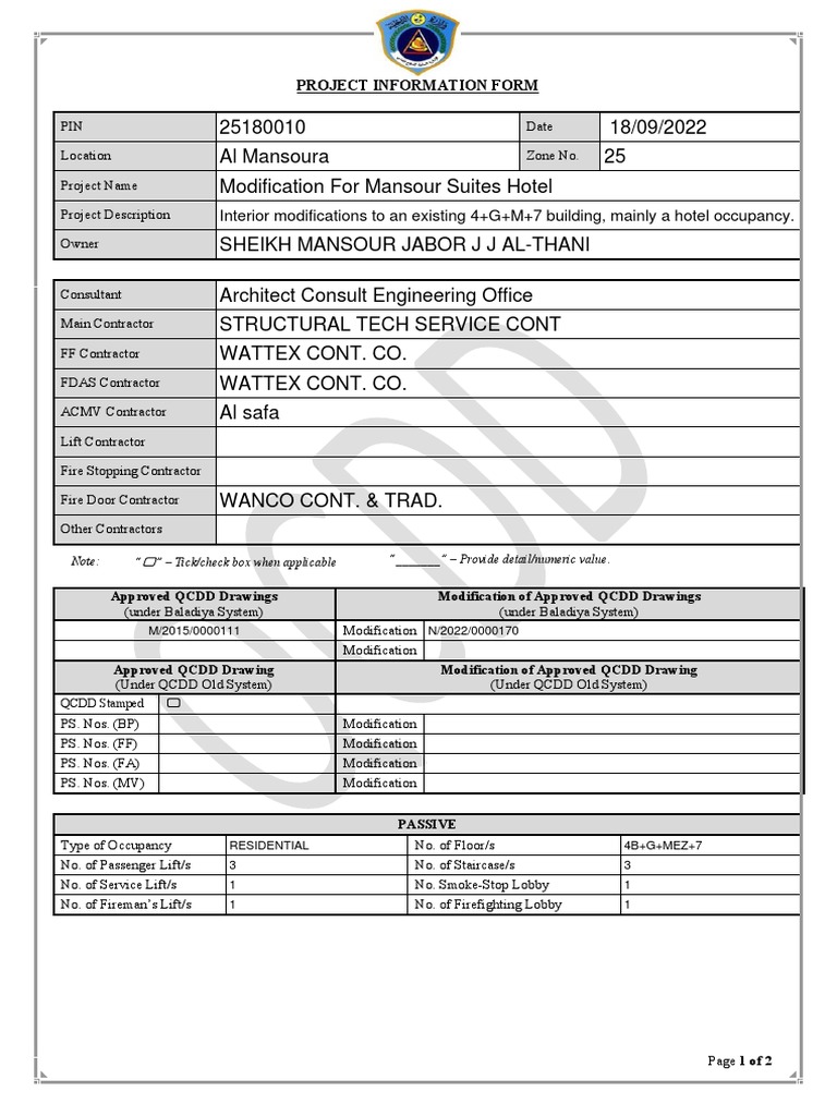 Mansour Suites Hotel Project Info | PDF | Fires | Energy Technology