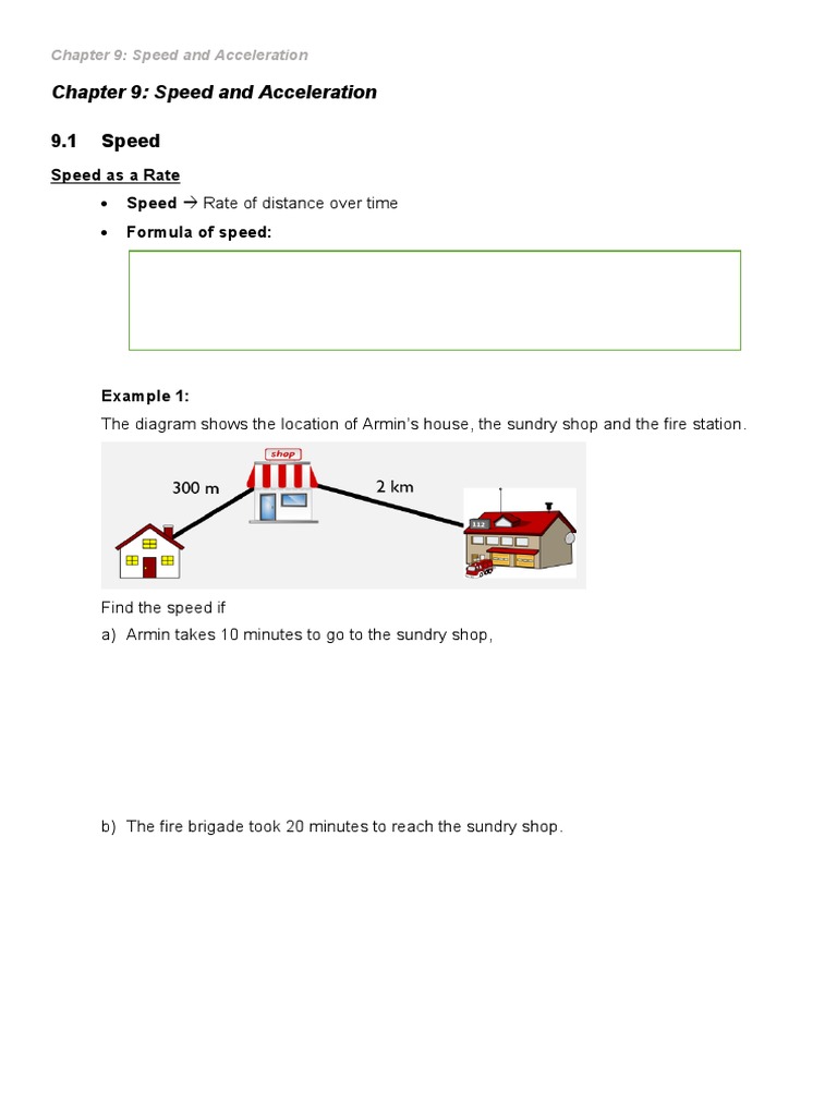 Speed and Acceleration Overview | PDF | Speed | Acceleration