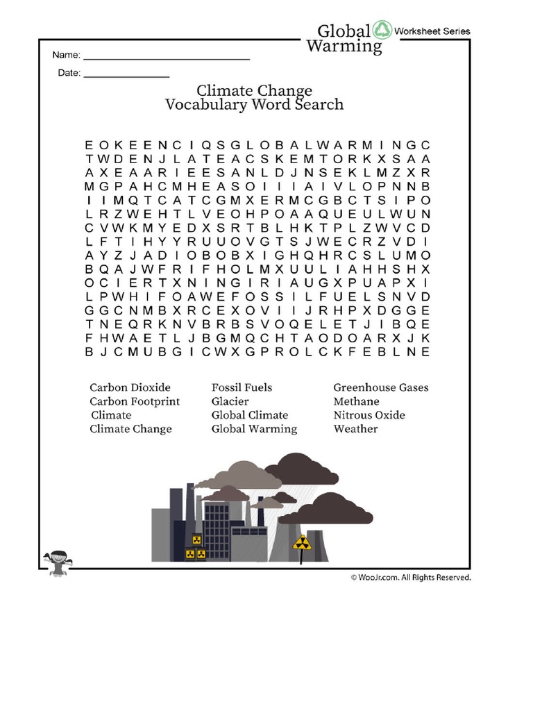 Climate Change Wordsearch | PDF