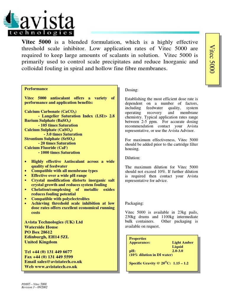 Vitec 5000 | PDF | Solubility | Chemistry