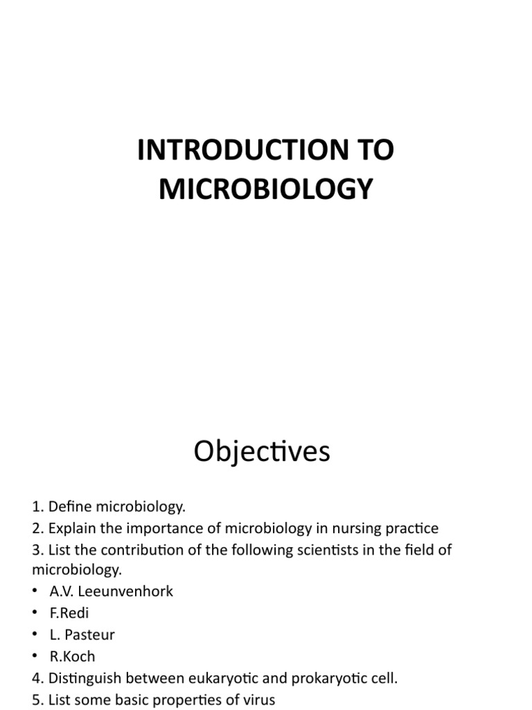 Introduction To Microbiology | PDF | Microbiology | Bacteria