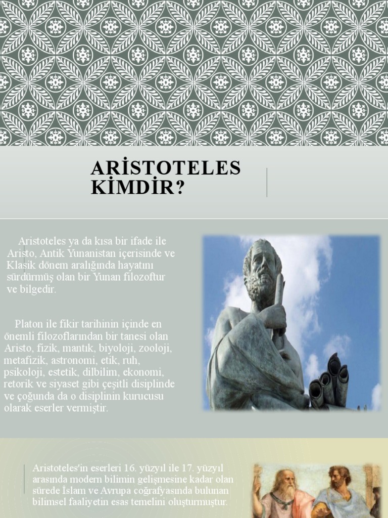 Ari̇stoteles Ki̇mdi̇r | PDF
