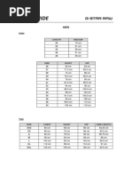 AEON Apparel Size Chart Guide | PDF | Blouse | Waist