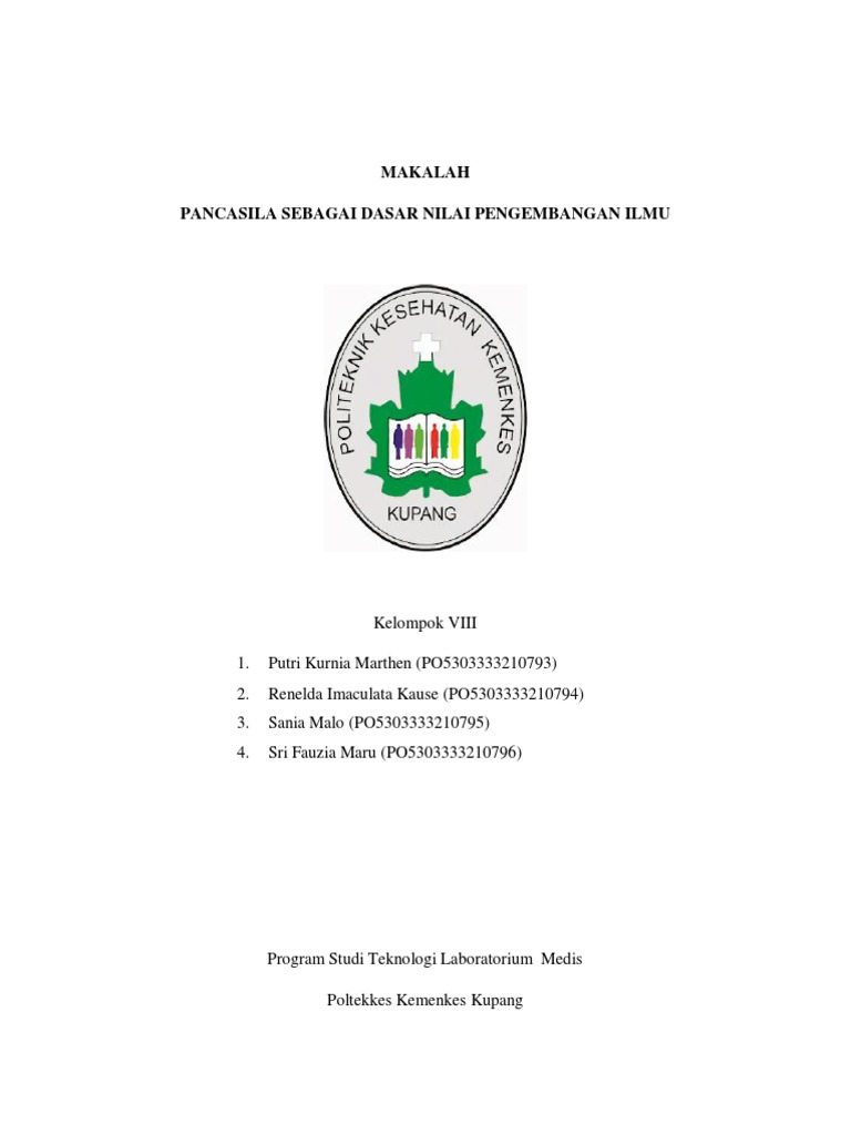 Makalah Pend. Pancasila Kelompok 8 | PDF | Ilmu Sosial | Sains & Matematika