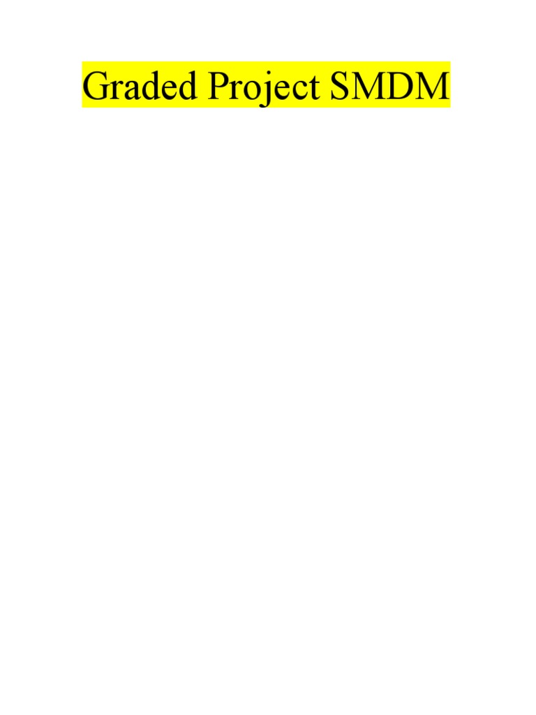 Detail Project Report SMDM | PDF | Statistics | Data