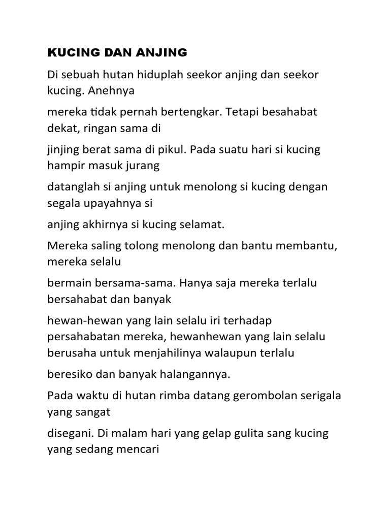 Kucing Dan Anjing | PDF