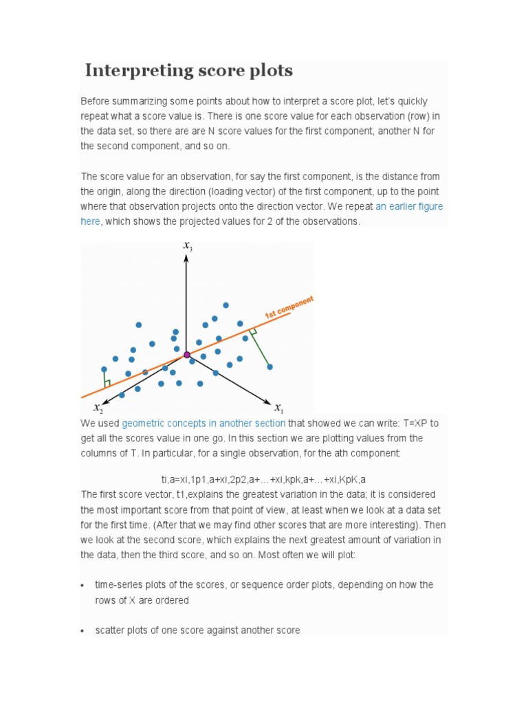 Interpreting Score Plots | PDF | Principal Component Analysis ...