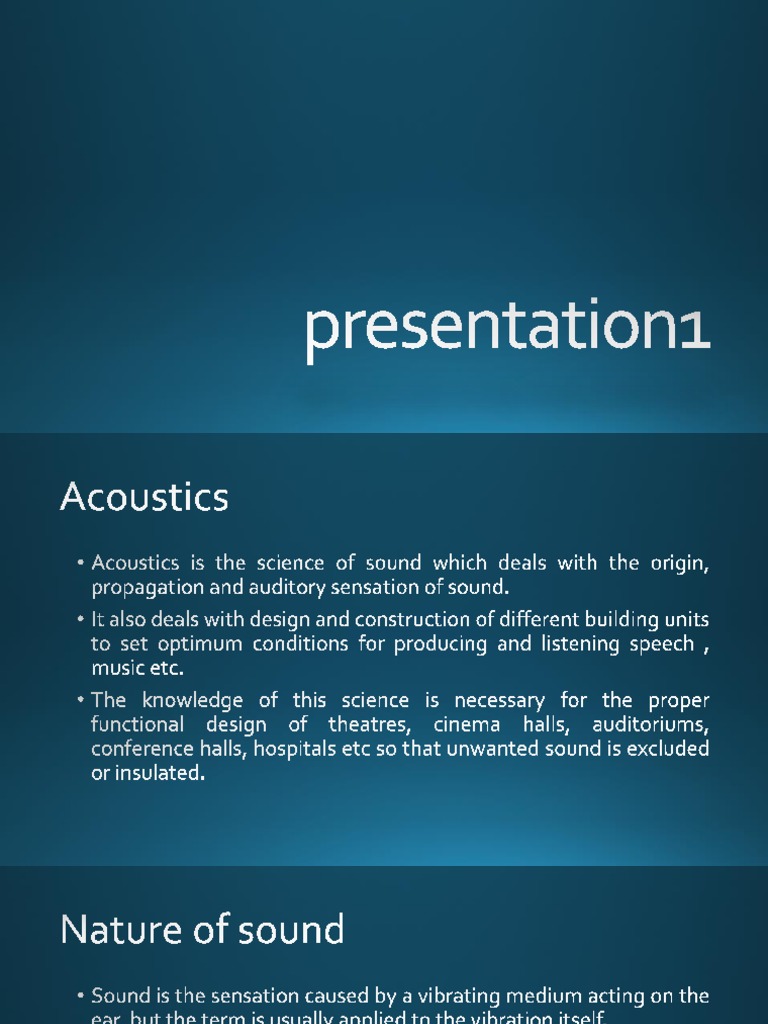 Acoustics | PDF