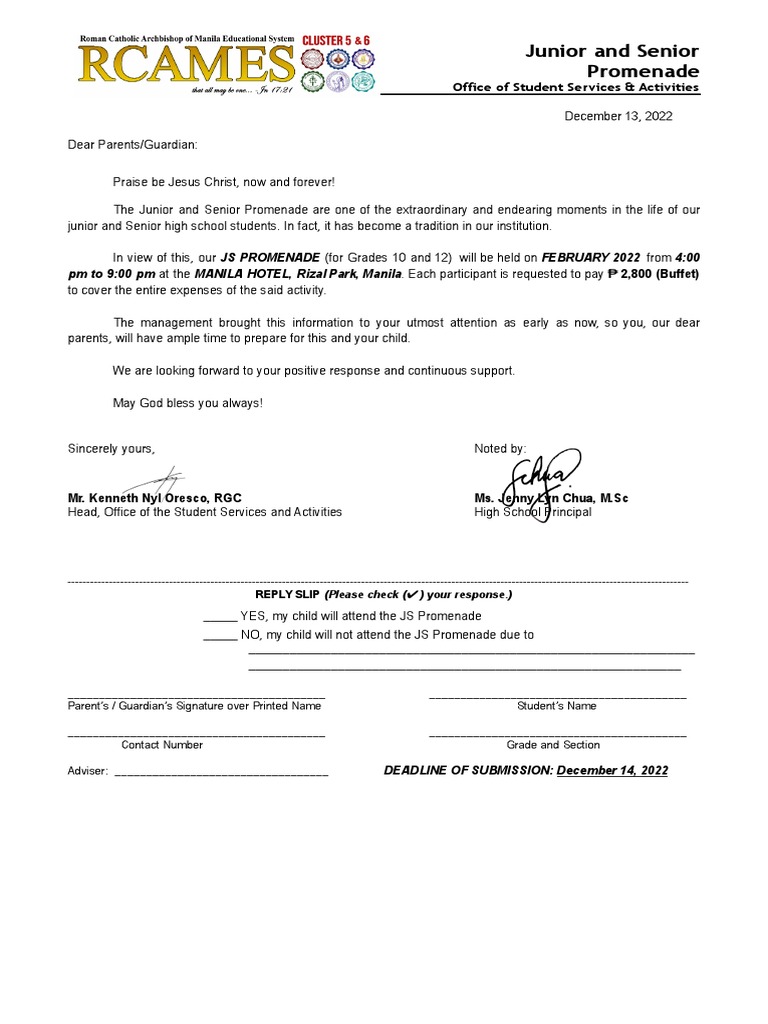 Junior and Senior Promenade | PDF