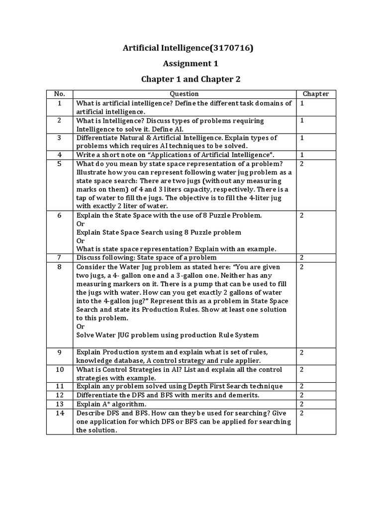 Assignment 1 | PDF | Artificial Intelligence | Intelligence (AI ...