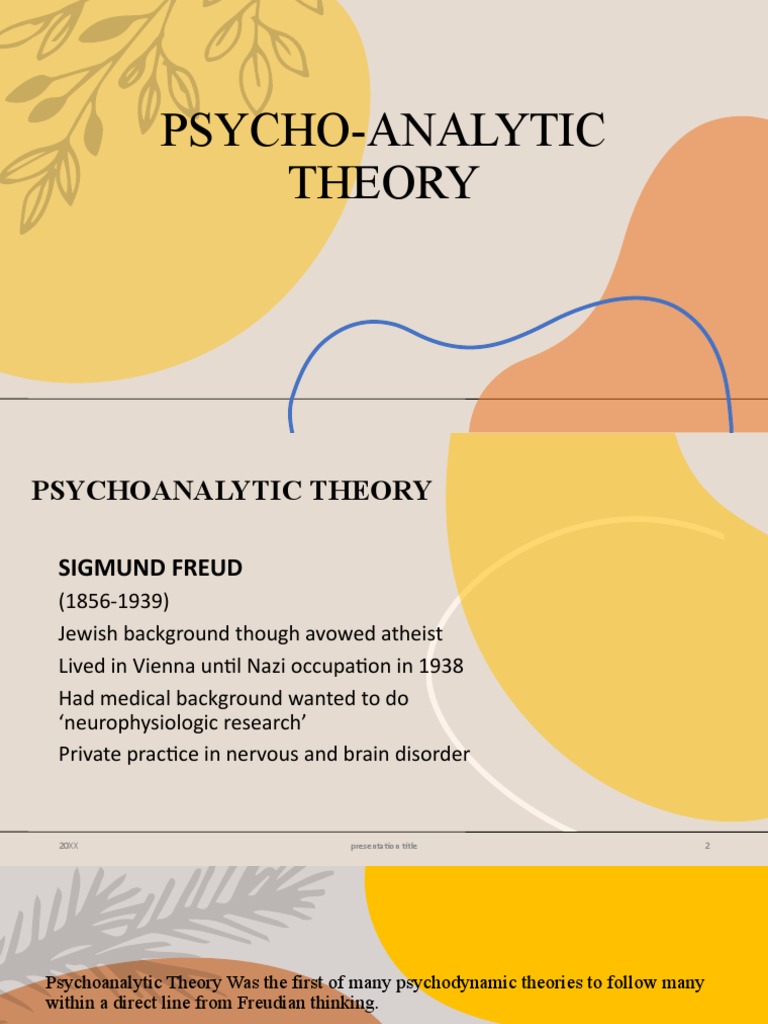 Psycho Analytic Theory | PDF | Id | Sigmund Freud