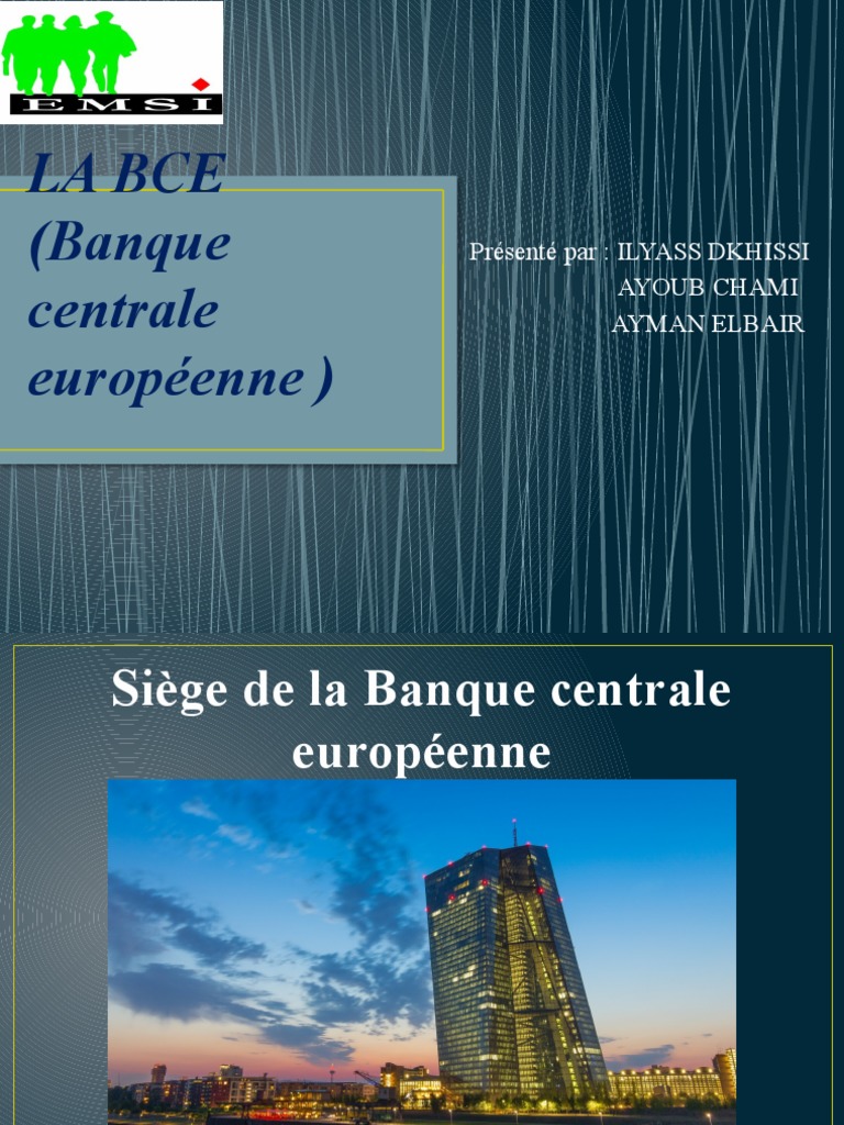 Rôle et Missions de la BCE | PDF | Banque centrale européenne | Union économique et monétaire de ...