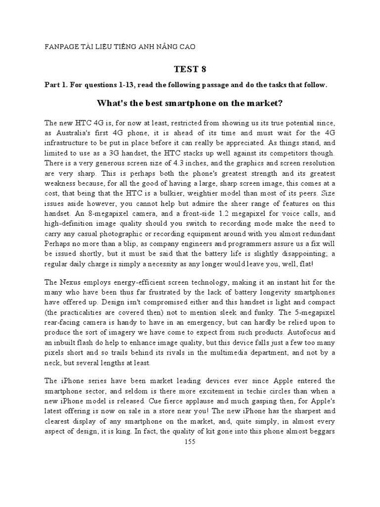 READING PRACTICE TESTS FOR NEC 1 REVISED - Test 8-9-10 | PDF ...