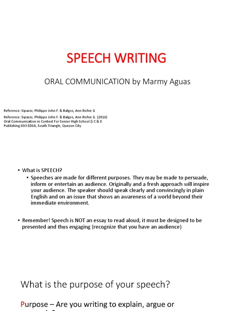 Effective Speech Writing Techniques | PDF | Career & Growth
