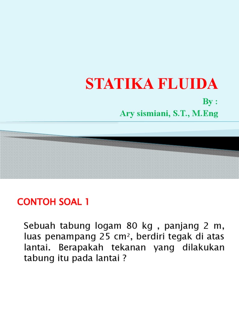 Bab Xii. Statika Fluida | PDF | Metode & Bahan Ajar | Teknologi & Rekayasa