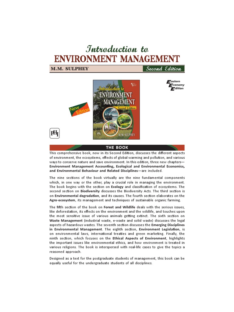 Introduction to Environmental Management | PDF